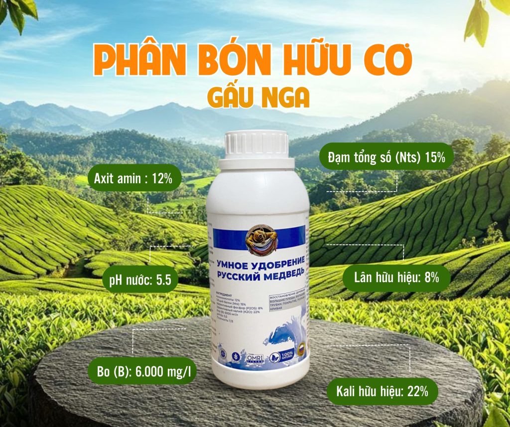 Phân bón hữu cơ Gấu Nga 500ml